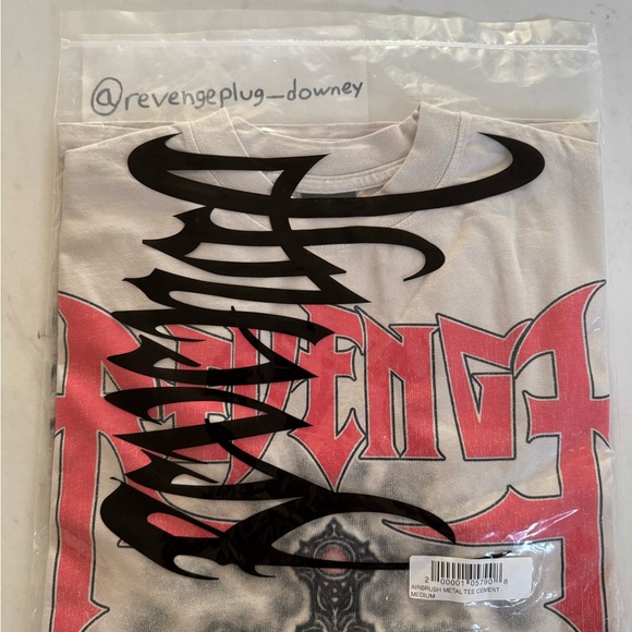 Revenge Clothing | Shirts | Revenge Airbrush Metal Tee Cement | Poshmark